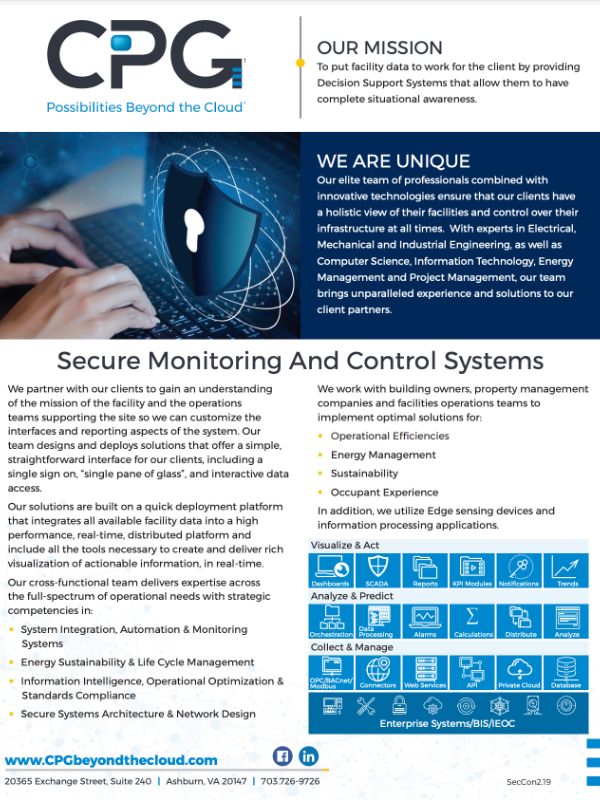 CPG Secure Monitoring and Control Systems Data Sheet - CPG | Data ...